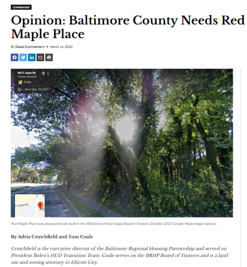 Baltimore Regional Housing Partnership | Opinion: Baltimore County ...